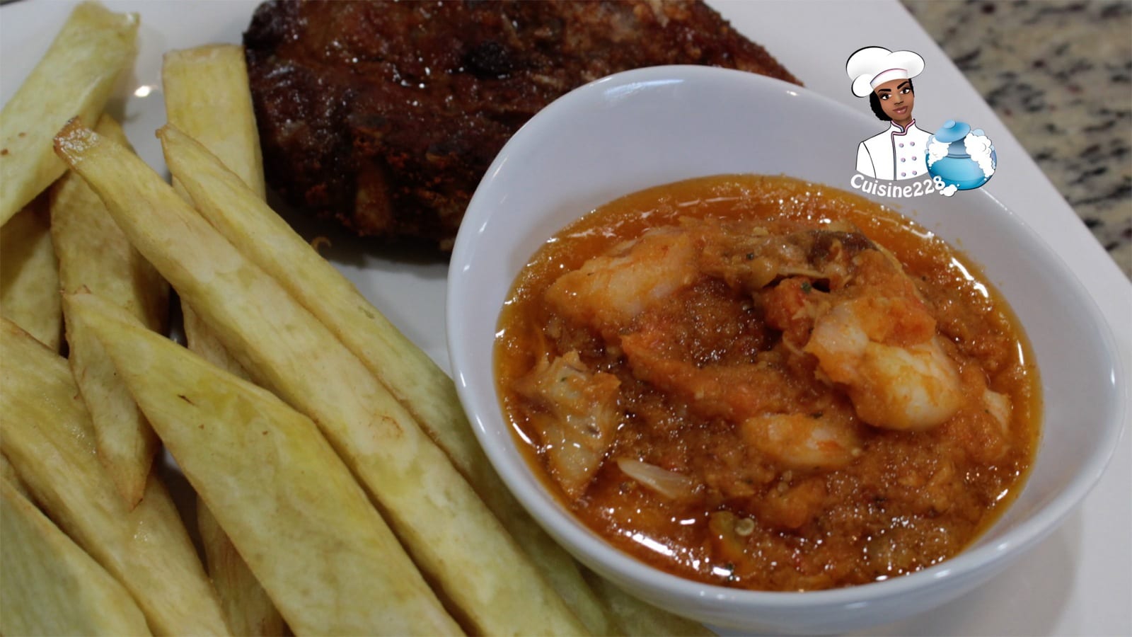 Suya and Fried Yam - Cuisine228